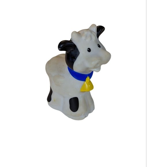 Fisher-Price | Toys | Fisher Price Little People Cow W Bell White Black ...